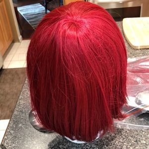 Qiang Feng | Accessories | Nwt Wig Red Little Red Riding Hood Bang Red ...